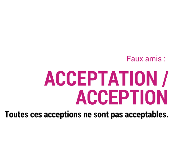 ACCEPTATION / ACCEPTION | Grevisse.fr